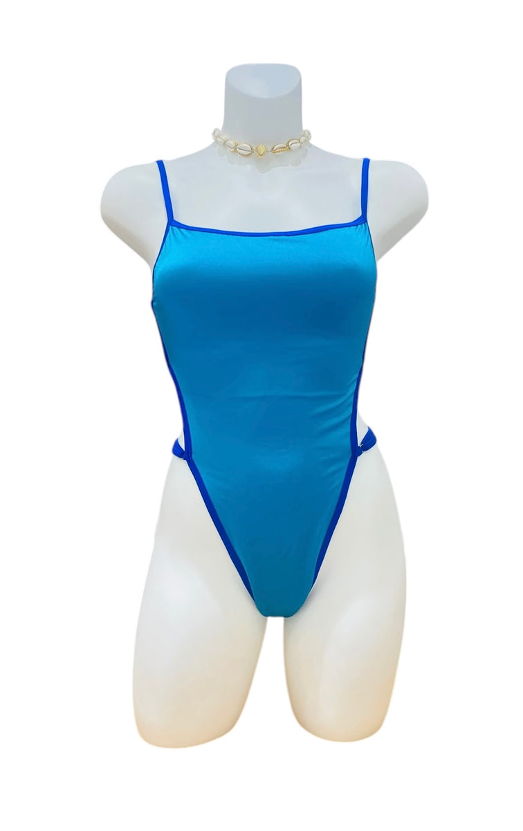 Carneiros Turquoise and Blue One Piece Swimsuits. – Brazil in Miami