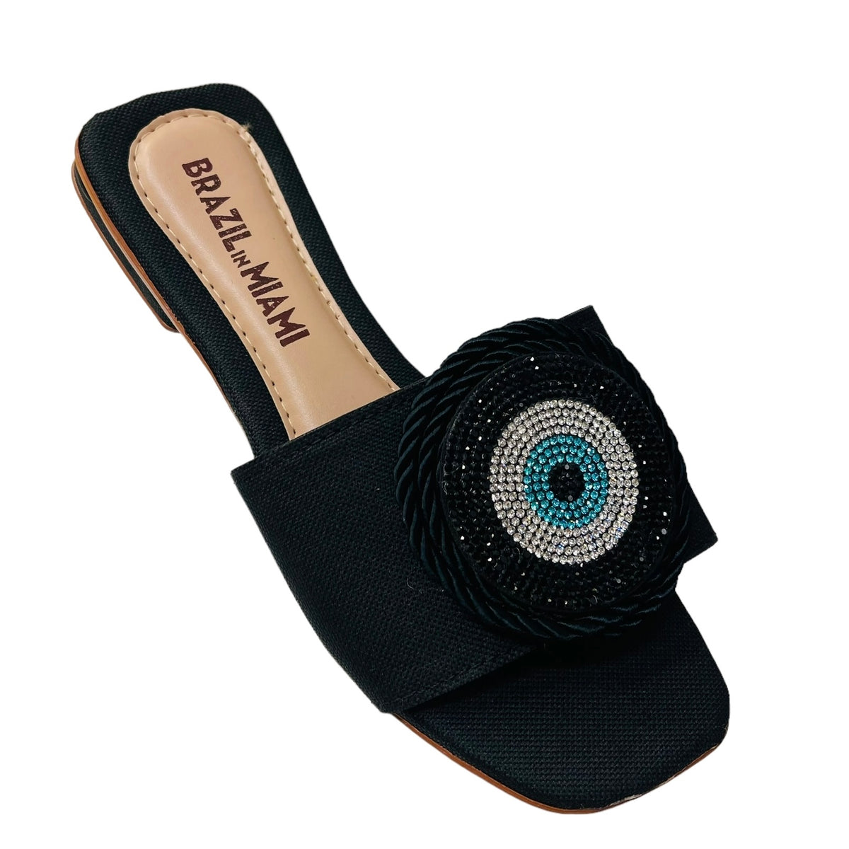 Black Evil Eve Sandals. – Brazil in Miami