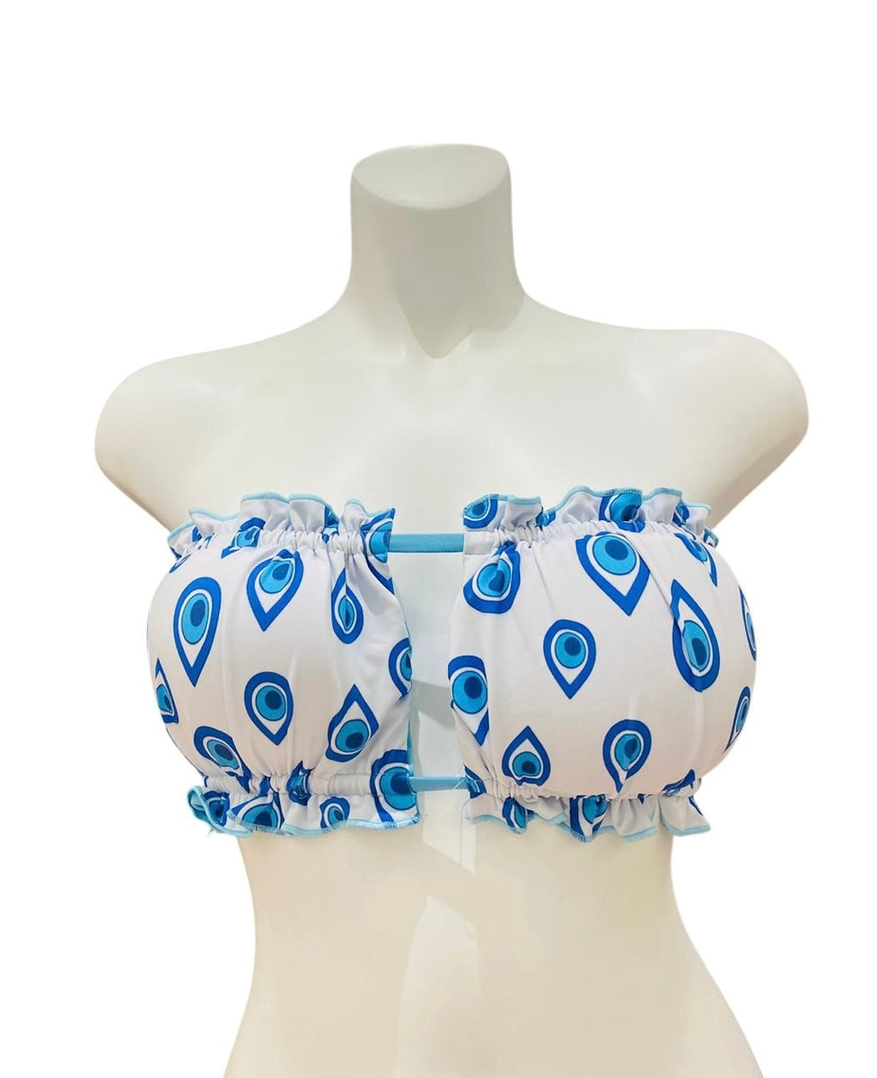 Reversible Blue and Evil Eye Top. – Brazil in Miami